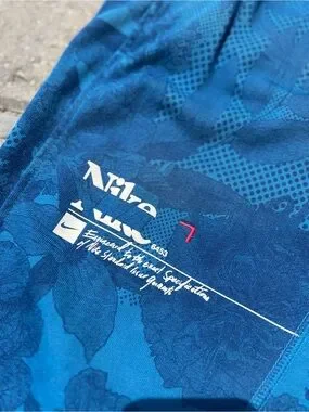 Nike | Pants | Nike Standard Issue Drifit Blue Floral Halftone Grid ...